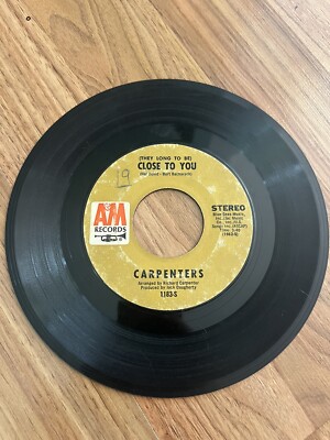 Carpenters - (They Long To Be) Close To You, 45 RPM Vinyl, Vintage A&M ...