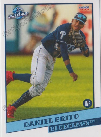 2018 Lakewood BlueClaws Daniel Brito Phillies VZ Firefighters Savannah ...