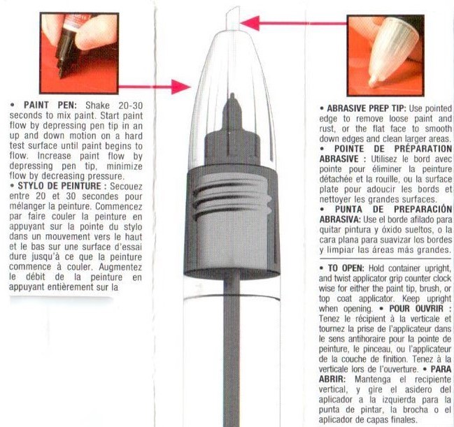 Chevrolet GMC ACDelco 4 In 1 Glory Red Lacquer Touch-Up Paint WA434B ...