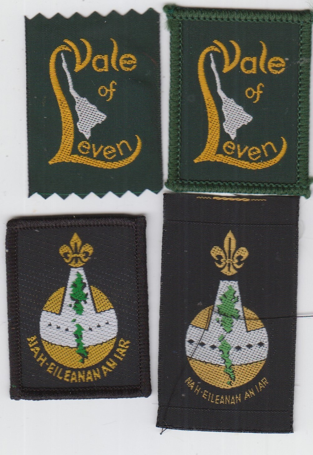 Boy Scout Badges Ext VALE of LEVEN + Ext Western Isles ribbon+bound ...