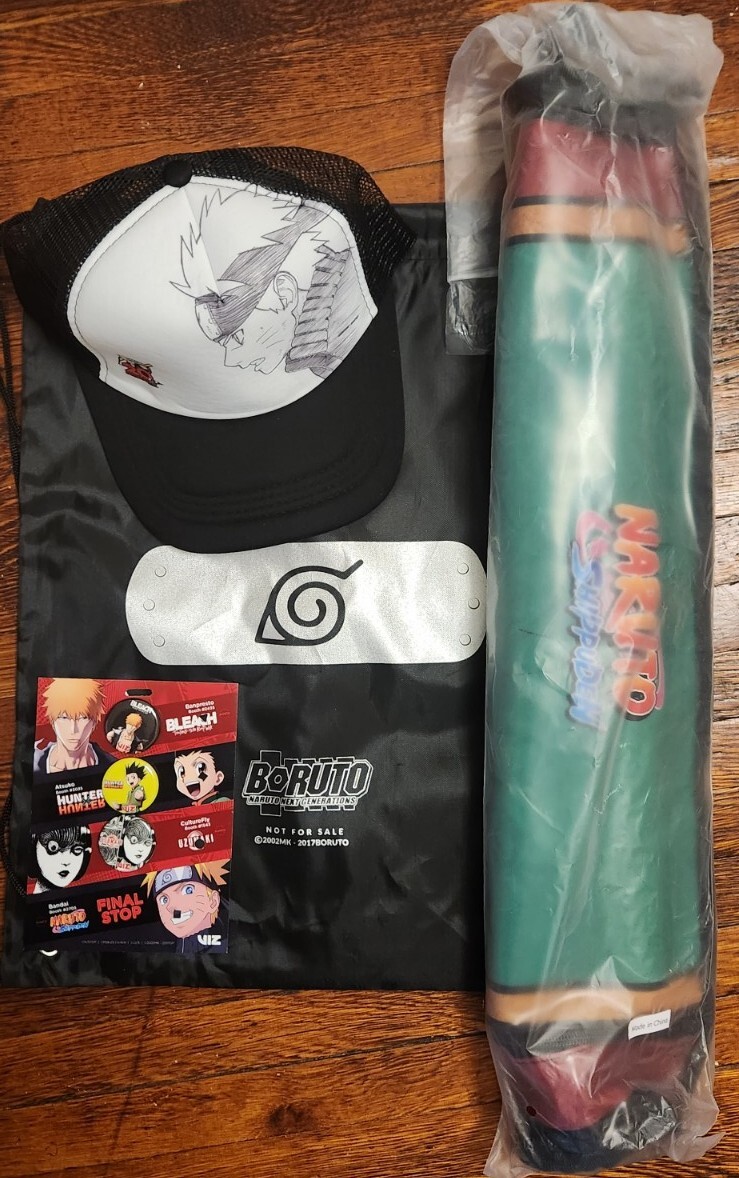 Naruto 20th Anniversary NYCC 2023 Exclusive SnapBack, Poster Bag, and ...