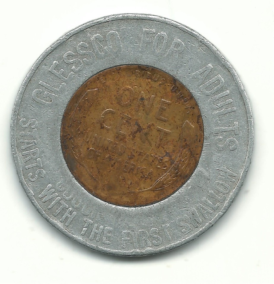 ENCASED COIN 1950 D DR DRAKE'S FOR CROUPY COUGHS DUE TO COLDS-NAY146 | eBay