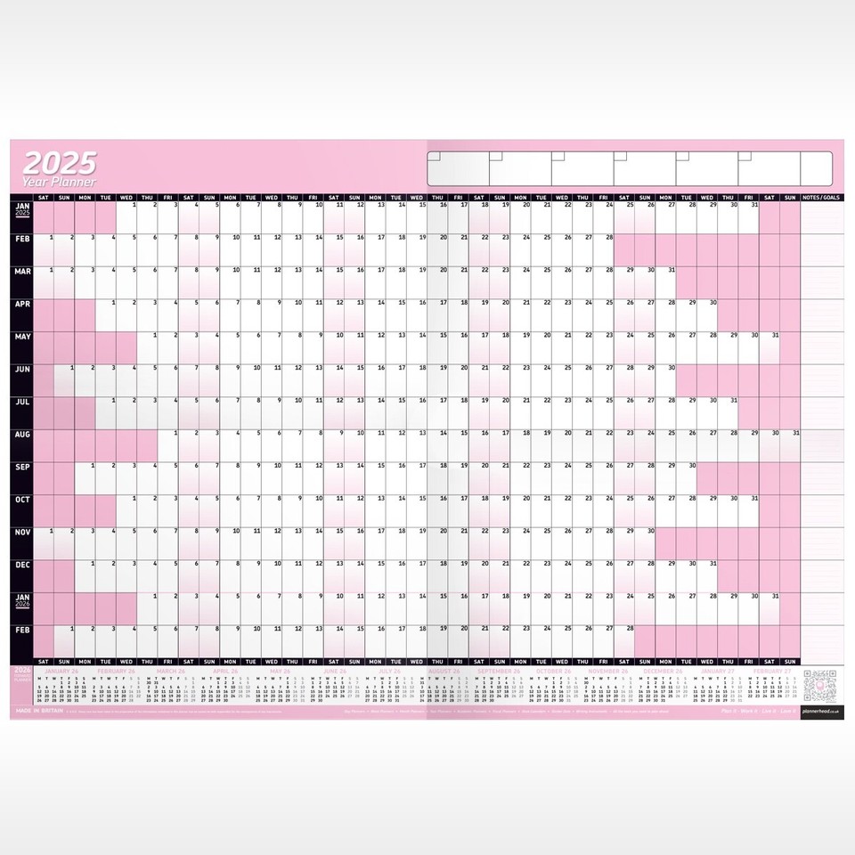 2026 Calendar Wall Planner Staff Holiday Calender Project Chart 14 ...