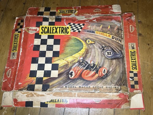 Vintage 1962 Scalextric MC1 Sidecar Set Box Lid For Repair, Rare Set ...