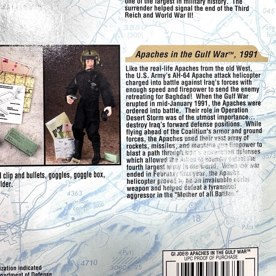 1/6 Scale GI Joe Gulf War Apache Pilot Military Weapon & Accessories ...