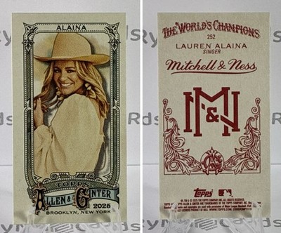 Lauren Alaina 2025 Topps Allen & Ginter #252 Base Mini Mitchell & Ness ...