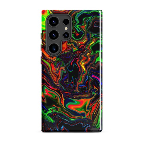 Trippy Black Psychedelic Samsung Case Tough Phone Case Hard Shell ...