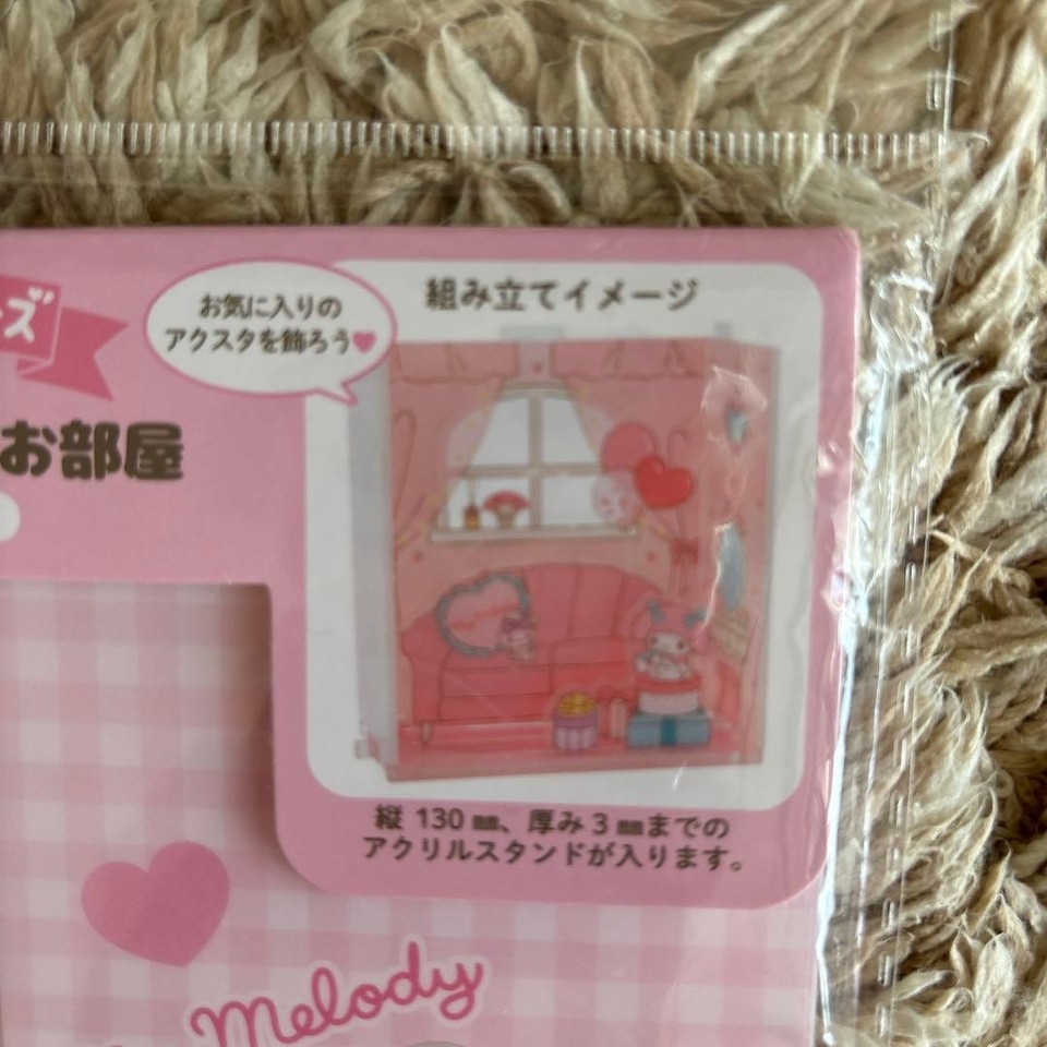 My Melody Acrylic Stand Pink Oshi Window and Curtain Design | eBay