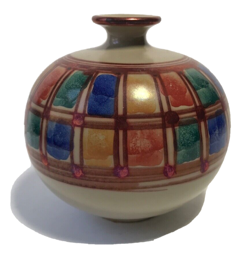 Vignoli Faenza Italian Studio Art Pottery Small 4" Vase Multicolor ...