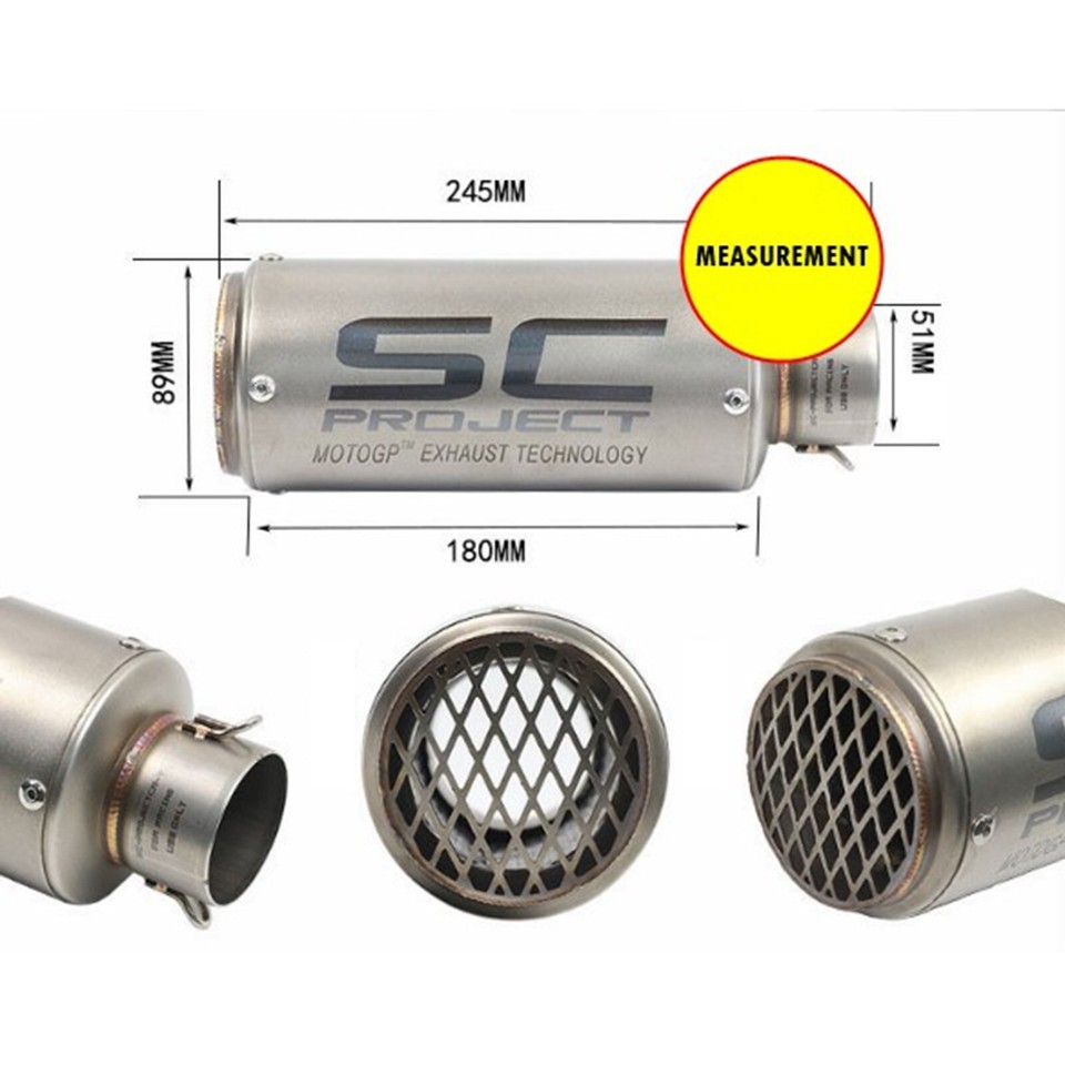 SC Project Muffler READY STOCK Exhaust Motorcycle Superbike 51mm ...