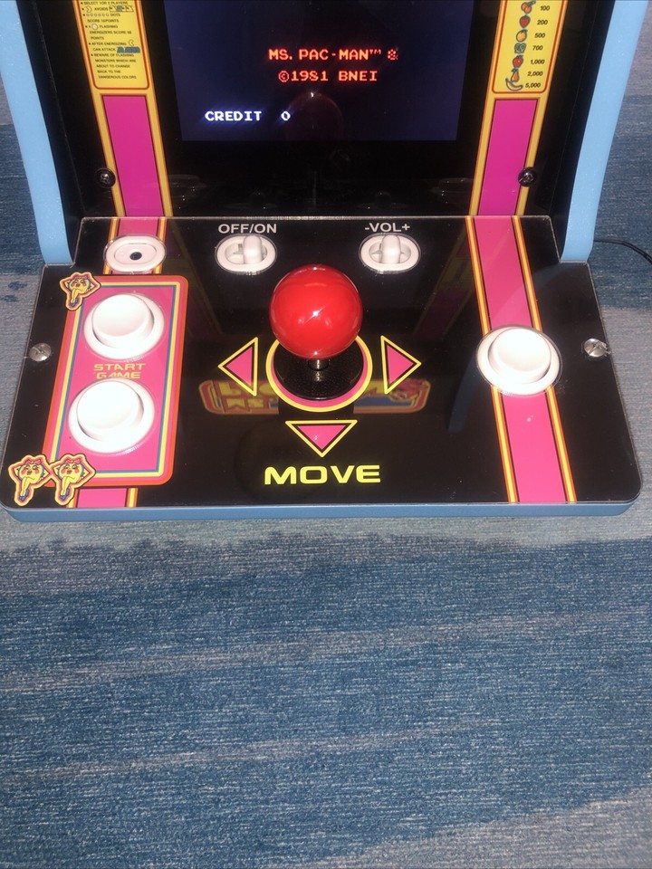 New 40th Anniversary Ms Pac Man Arcade 1Up Countercade 4 Games Mappy ...