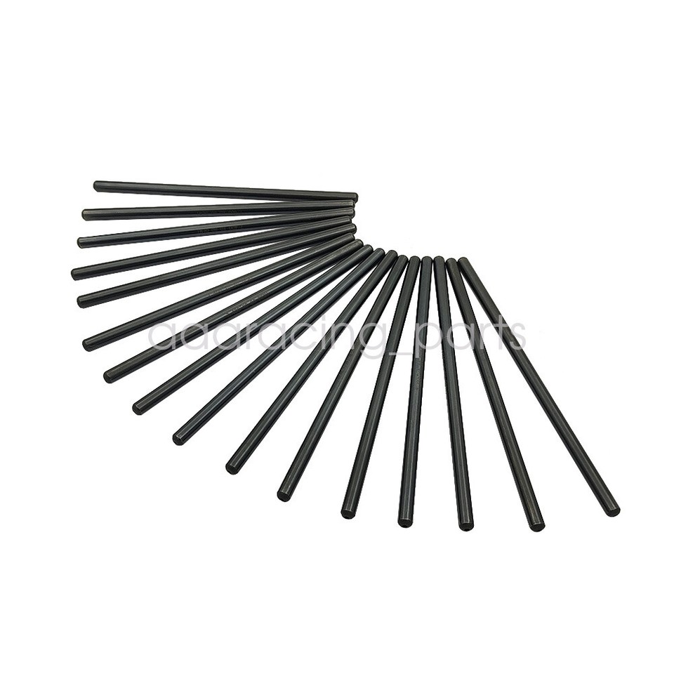 16PCS LS 5/16" Hardened 7.400" Chrome Pushrods For GM LS1 LS2 LS3 LS6 ...