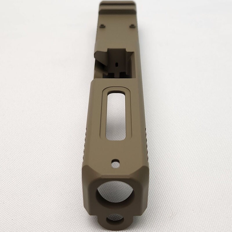 G19 SLIDE GEN 1-3, FDE CERAKOTE, RMR CUT, SIDE CUTS, SERRATIONS, GLOCK ...