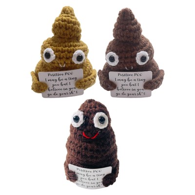 Inspired Toy Positive Poo Knitted Doll Creative Crafts Gift Mini ...