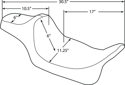 Double Diamond Extended Reach Predator III Seat for Street Glide ...