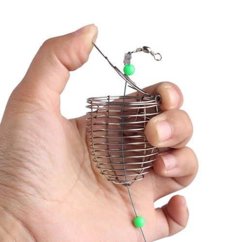 Enhanced Carp Fishing Bait Cage Feeder Holder with Spring loaded ...