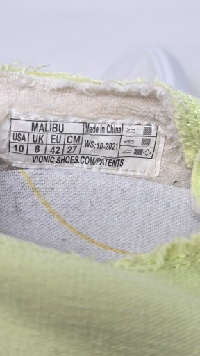 Vionic Beach Women's Malibu Slip-On green yellow sneaker size 10 | eBay