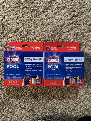 Clorox POOL & SPA 3-Way TEST KIT Water Testing for pH • Chlorine Lot Of ...