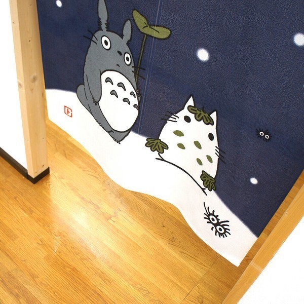 JAPAN MADE Ghibli Studio-Totoro Blue Curtain WINTER Snow Night Home ...