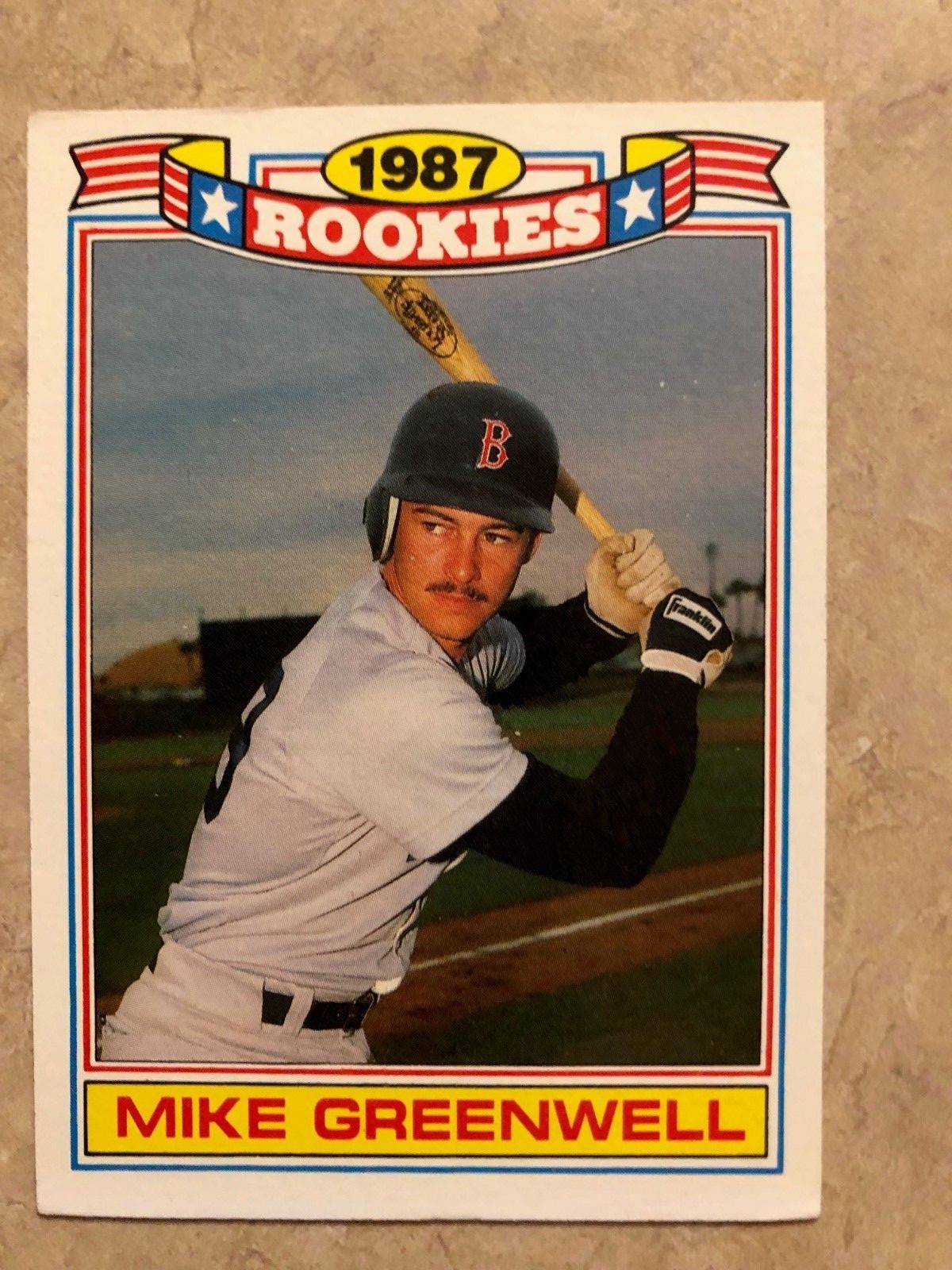 1987 Topps Rookie Cards #3 of 22 Mike Greenwell Boston Red Sox Baseball ...