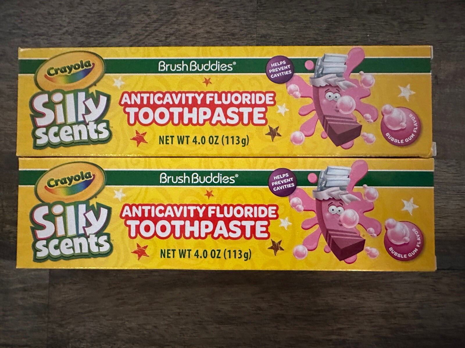 Crayola Silly Scents Anticavity Toothpaste Full Size Bubble Gum 2 Pack ...