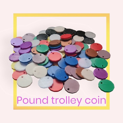 Shopping Trolley Token Coin £1 Reusable Trolley Tokens Coins - Pack of ...