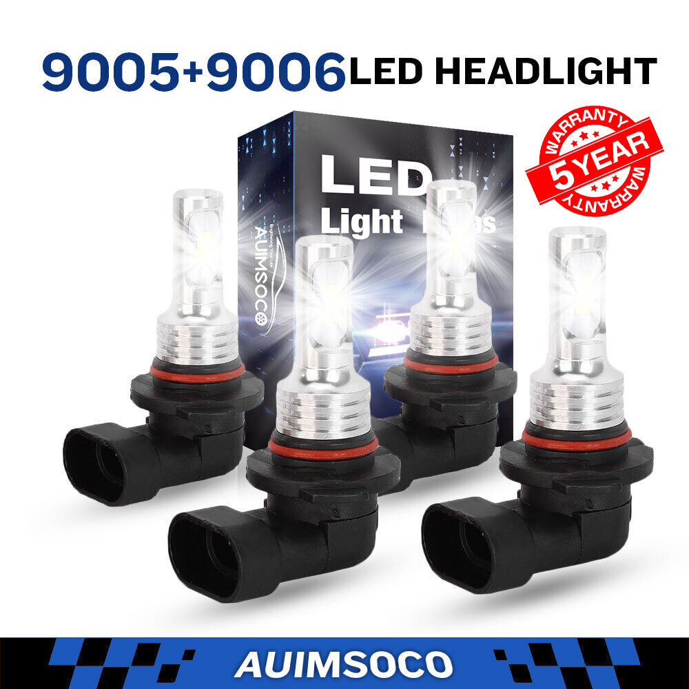 9005 9006 Bombillos LED Focos Para Carro Luz De Coche Faros Faro ...