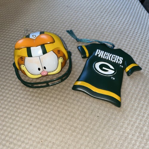 LOT Of 2 Christmas Ornaments Enesco Green Bay Packers 1978 NFL Helmet ...