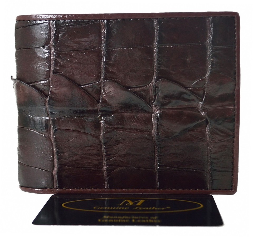 Authentic M Crocodile Skin Men's Bifold Big Tail Wallet | eBay