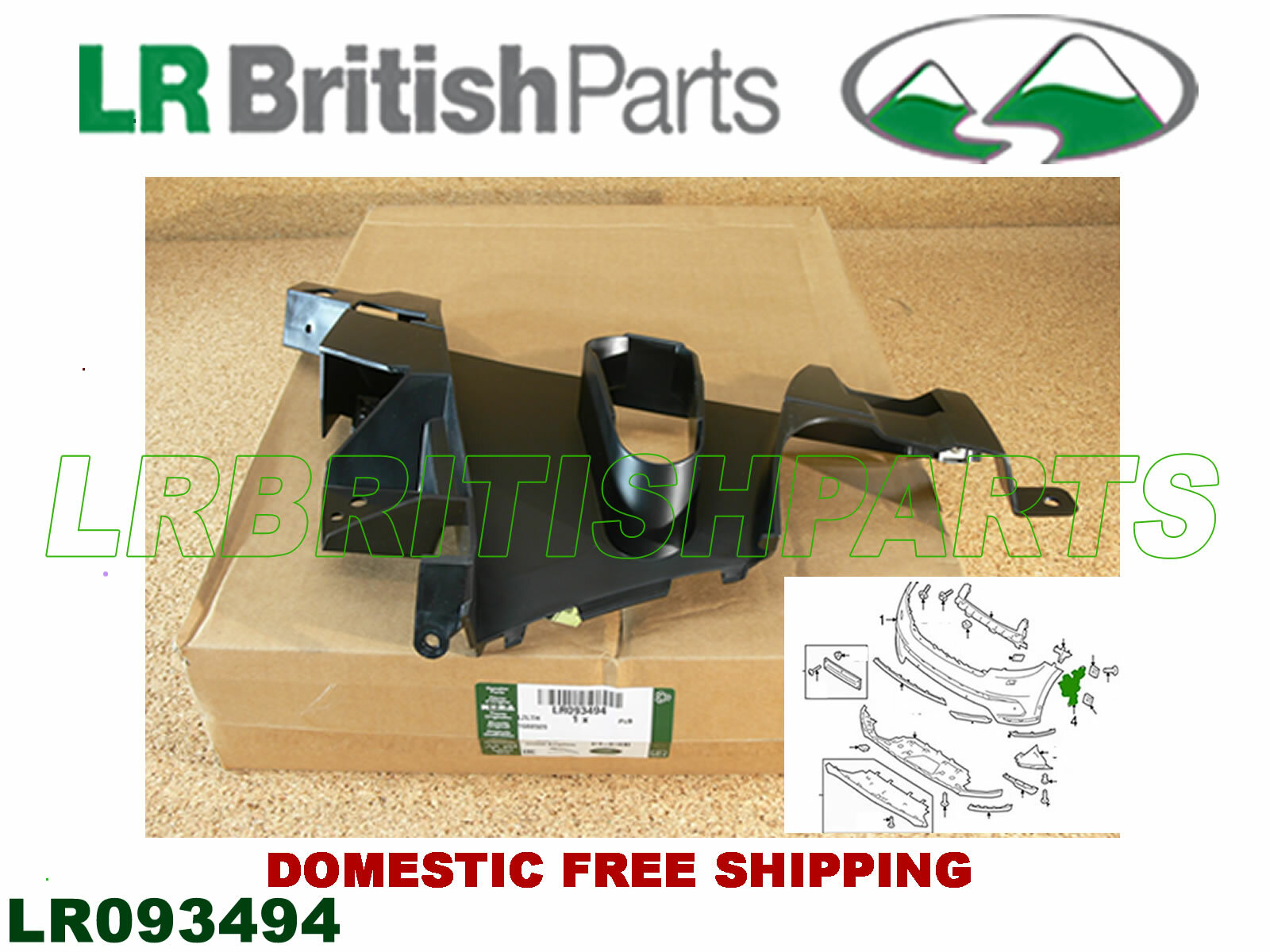 GENUINE LAND ROVER FRONT BUMPER MOUNTING BRACKET LH RANGE VELAR ...