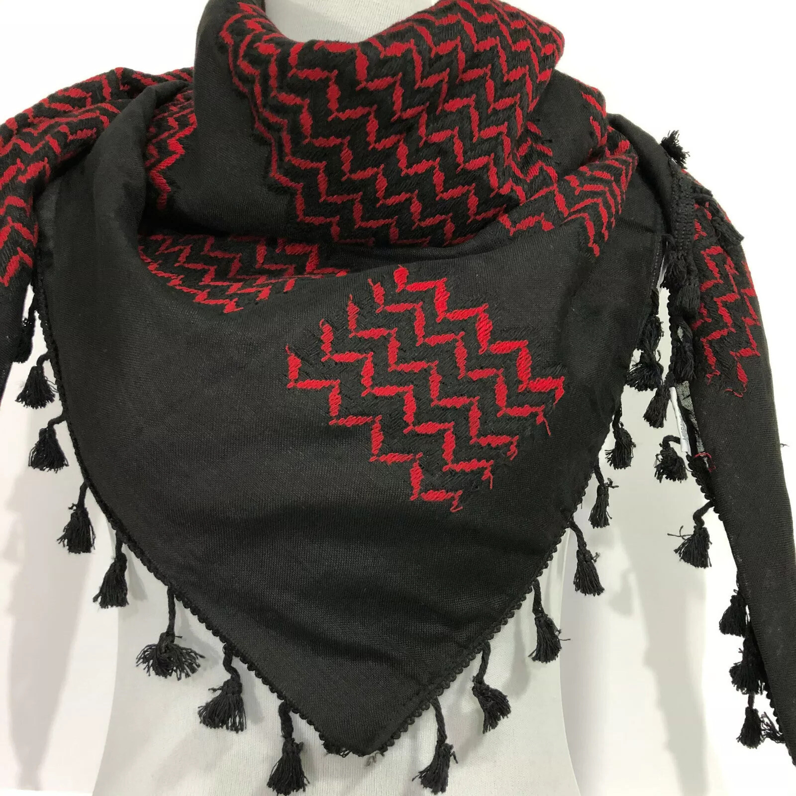 Shemagh Keffiyeh Red Arab Scarf Original Made In Palestine Kufiya ...