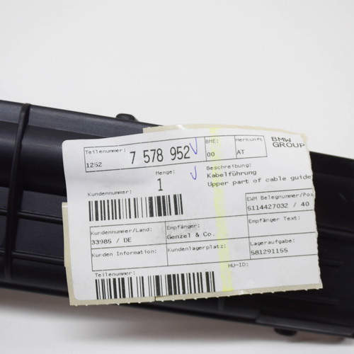NEW BMW 7 F01 CABLE GUIDE UPPER PART 12527578952 7578952 NO DUTY TO 🇺🇸 ...