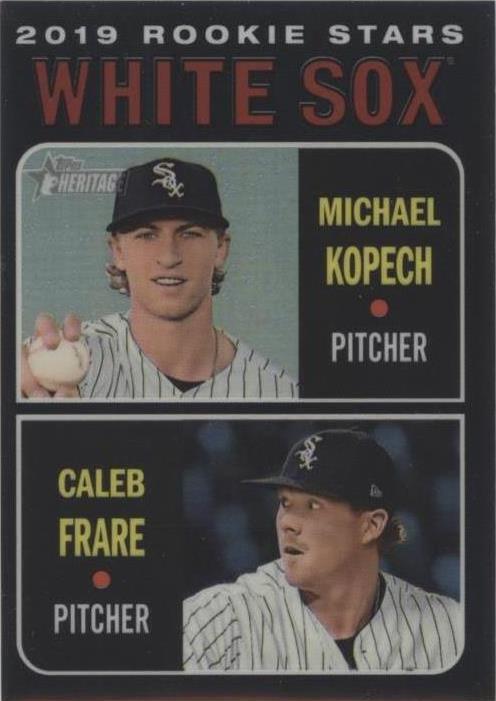2019 Topps Heritage - Rookie Stars Michael Kopech, Caleb Frare #THC-7 ...