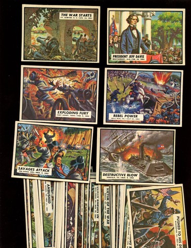 1962 Topps Civil War News Non Sport Lot Starter Set 55 Different EXMT ...