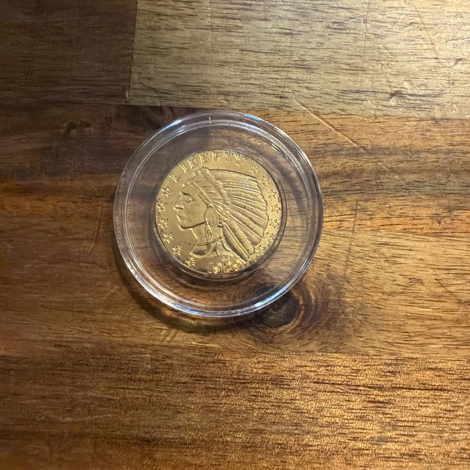 1929 LIBERTY INDIAN HALF EAGLE $5 Five Dollar Commemorative Gold Coin ...