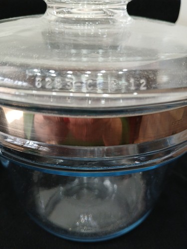 Vtg Pyrex Clear Glass Double Boiler 6283 2 Piece with Lid, Flameware | eBay