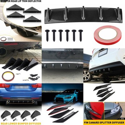AUXITO Diffuser Bumper Lip Spoiler Splitter Wing Shiny Carbon Fiber ...