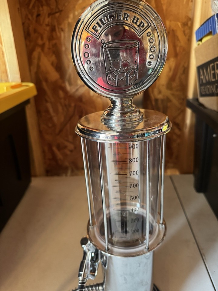 Godinger High Octane Alcohol Drink Dispenser Decanter Vintage Gas Pump ...