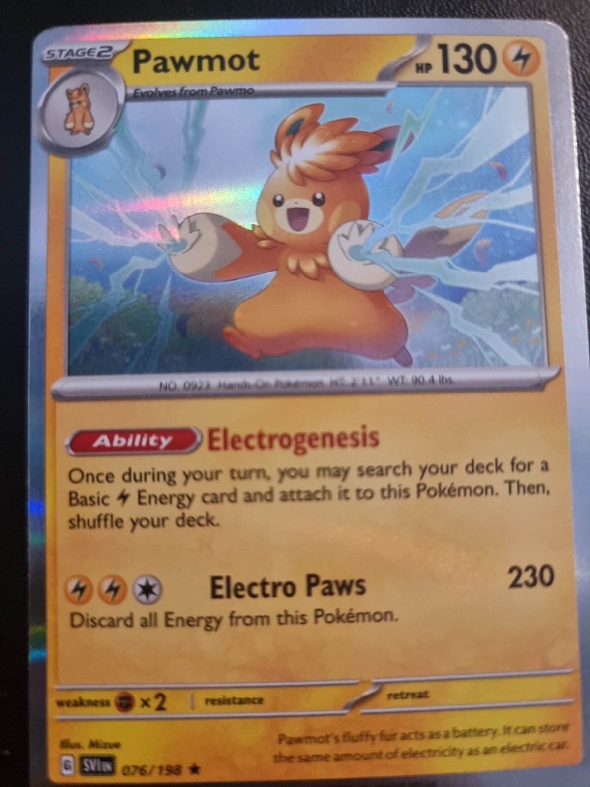 Pokemon Card "Pawmo" 076/198 Scarlett Violet TCG Holo | eBay
