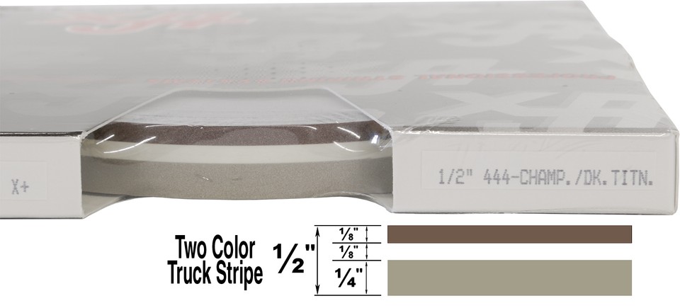 Half Inch Wide 2 Color Truck PinStripe 1/2" x 150' Accent Striping | eBay