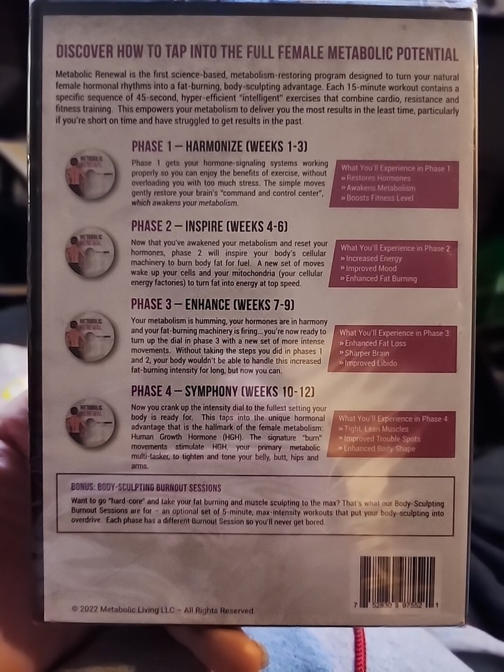 Metabolic Renewal: 4 Phase Workout Videos plus Body-Sculpting Burnouts ...