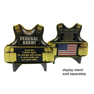 Federal Agent Body Armor Challenge Coin Police FAM FBI BOP ATF FPS B ...