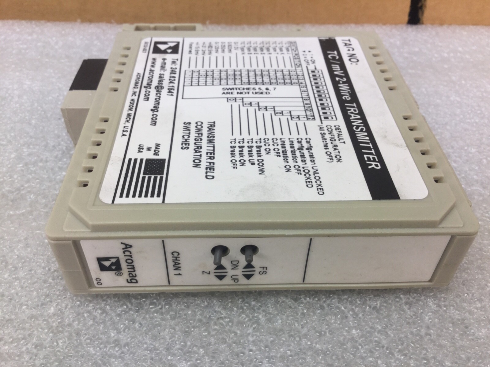 ACROMAG 655T-0600 12-50VDC 2-WIRE TRANSMITTER 4-20MA DC OUTPUT NEW NO ...