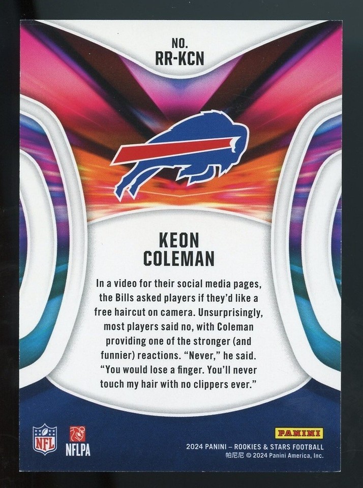2024 Panini Rookies & Stars Keon Coleman Rookie Rush Blue /15 Buffalo ...
