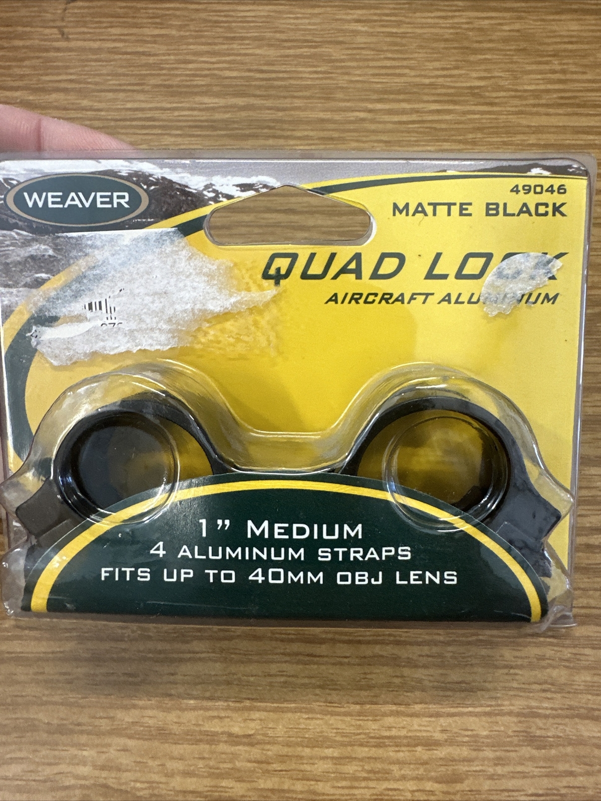 Weaver Quad Lock Detachable Scope Rings 1" Medium, Matte- 49046 Fast ...