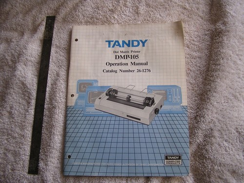 Tandy Dot Matrix Printer DMP-105 Operation Manual Catalog #251276 | eBay