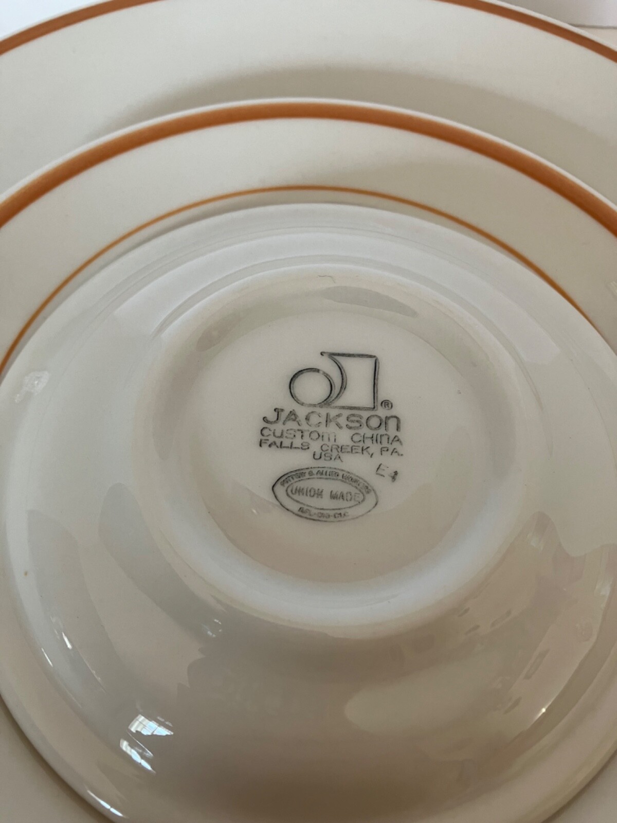 JACKSON CUSTOM CHINA FALLS CREEK PA 4 PC PLACE SETTING | eBay