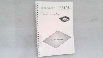PRIOR OPTISCAN MOTORIZED MICROSCOPE STAGES OPERATING INSTRUCTIONS ...