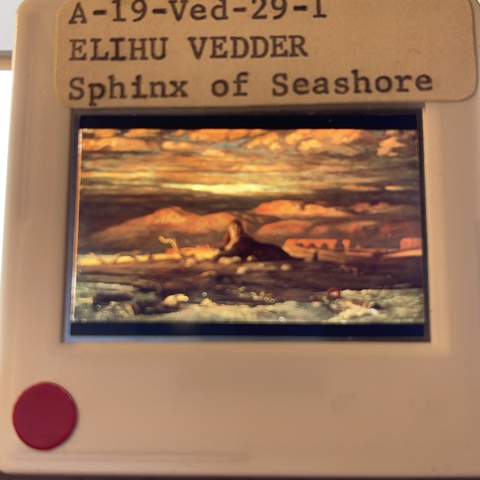 Elihu Vedder "Sphinx Of Seashore " Symbolism 35mm Art Slide | eBay