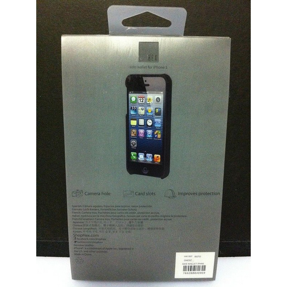 HEX Solo iPhone SE iPhone 5s iPhone 5 Wallet Leather Case w/Card Slots ...